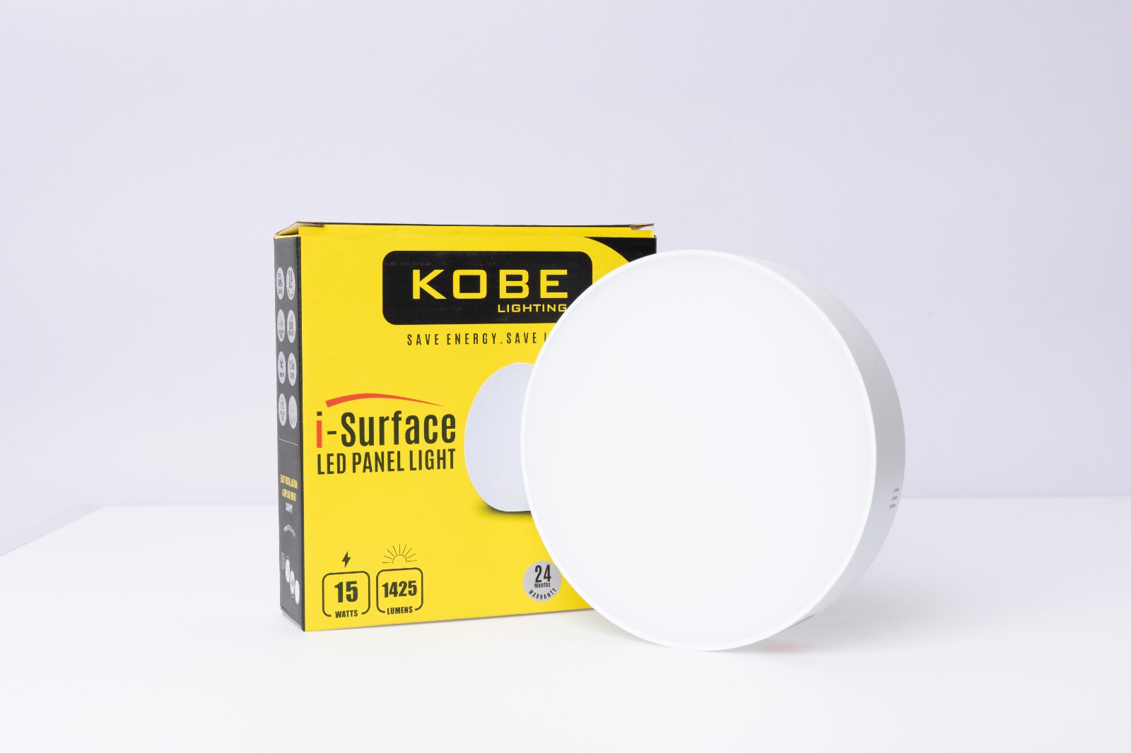 Frameless LED Panel Light 22W 3 In 1 Surface Round White Body - Kobe