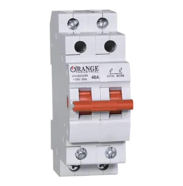 MCB Type Changeover 40A 2 Pole-Orange Industrial