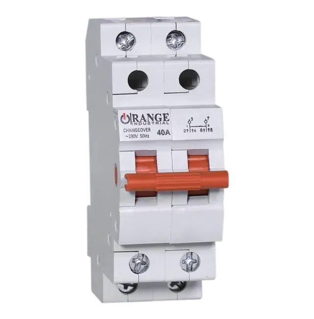 MCB Type Changeover 40A 2 Pole-Orange Industrial